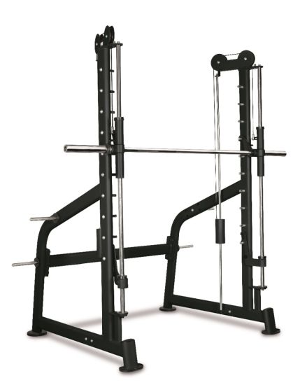 Smithmaskine med Vægtskiveholdere, Modvægtet, Stål Sort – BH Fitness ...