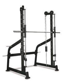 Smithmaskine med Vægtskiveholdere, Modvægtet, Stål Sort – BH Fitness ...